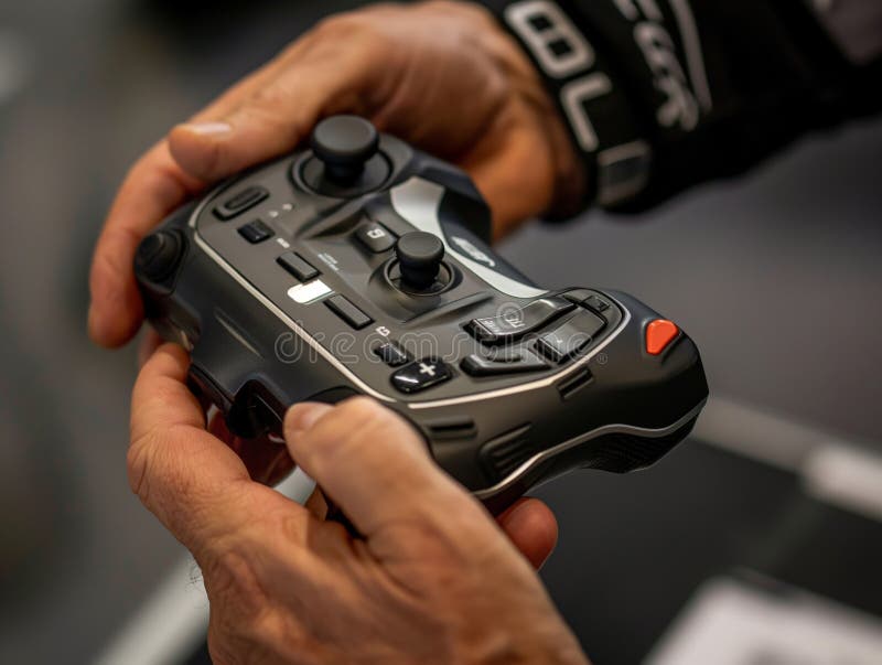 Close-up of Hands Holding Game Controller Stock Image - Image of gamer ...