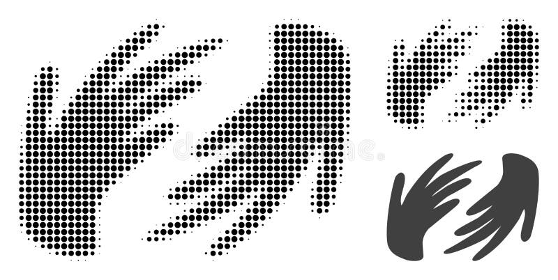 Hands Halftone Dotted Icon stock vector. Illustration of alliance ...