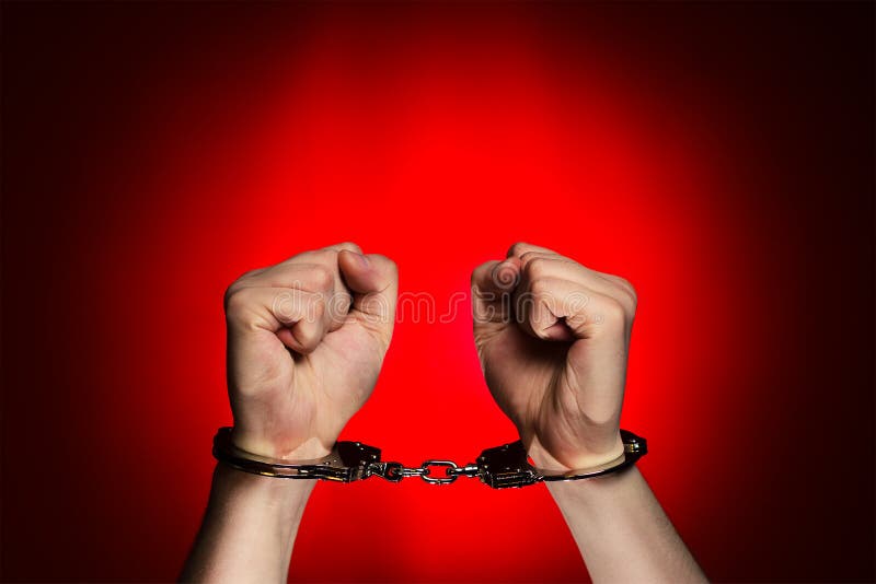 Handcuffed woman hands stock photo. Image of chained - 23378968