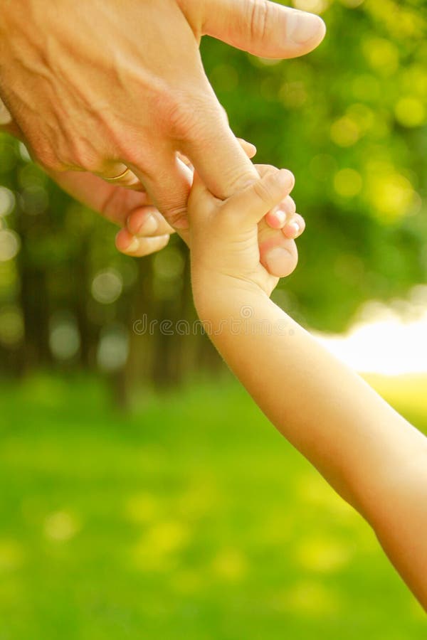 Hands Happy Parents and Child Outdoors in the Park Stock Image - Image ...
