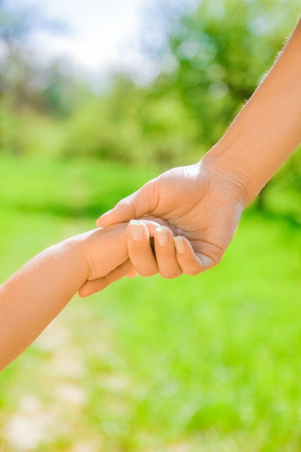 Hands Happy Parents and Child Outdoors in the Park Stock Photo - Image ...