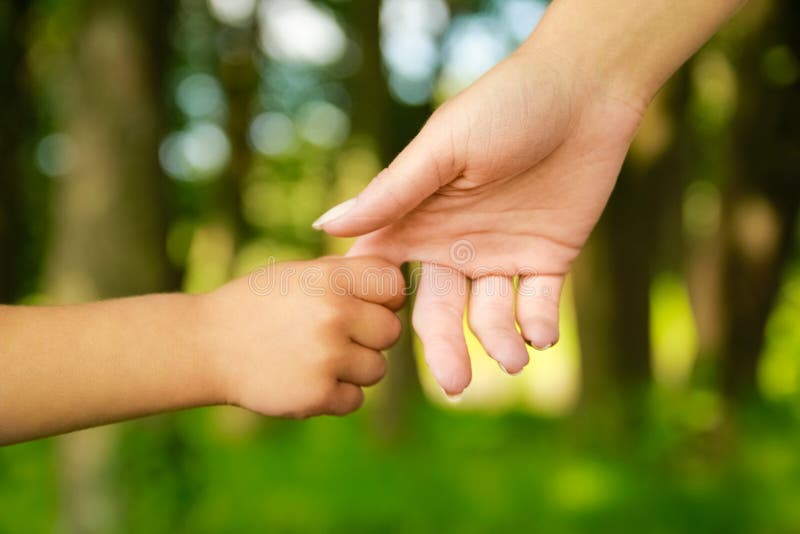 Hands Happy Parents and Child Outdoors in the Park Stock Image - Image ...