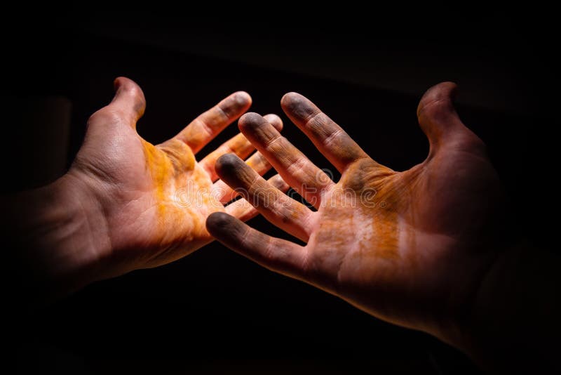 Hard Working Man with Hands Stock Image - Image of industry, bolt: 21490111