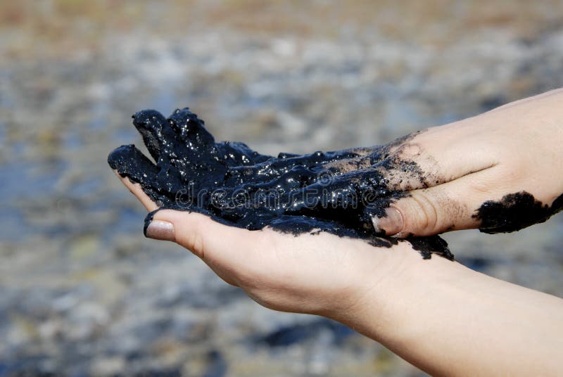Hands with healing mud stock image. Image of full, cleanse - 34150483