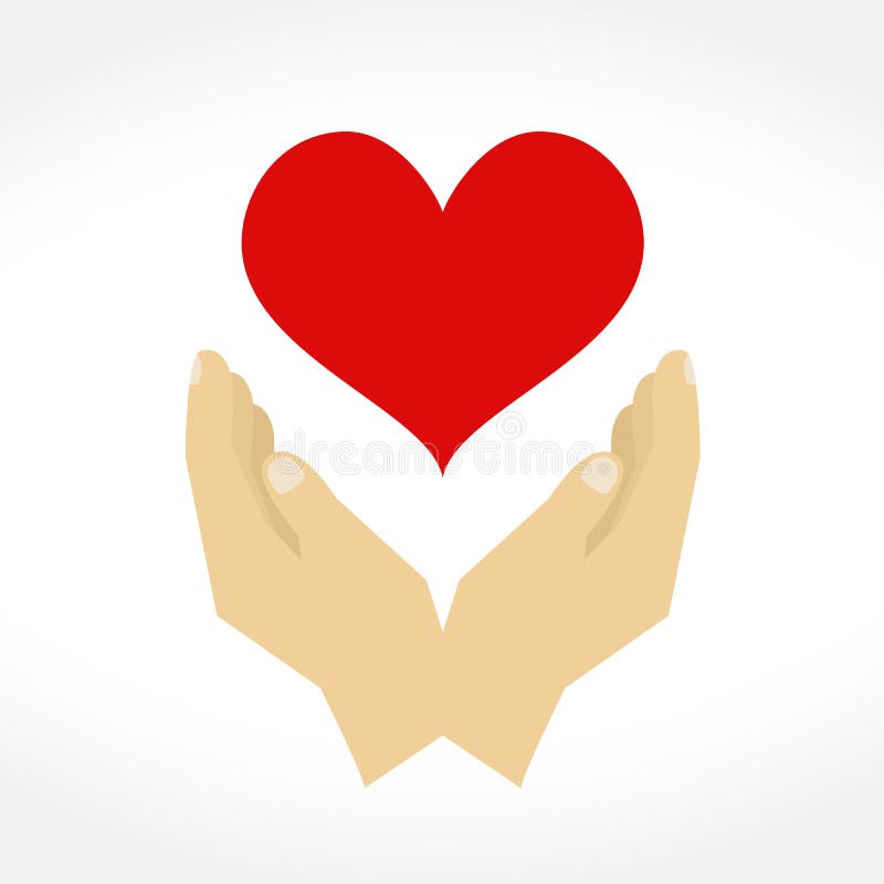 Hands with Heart stock vector. Illustration of abstract - 48088669