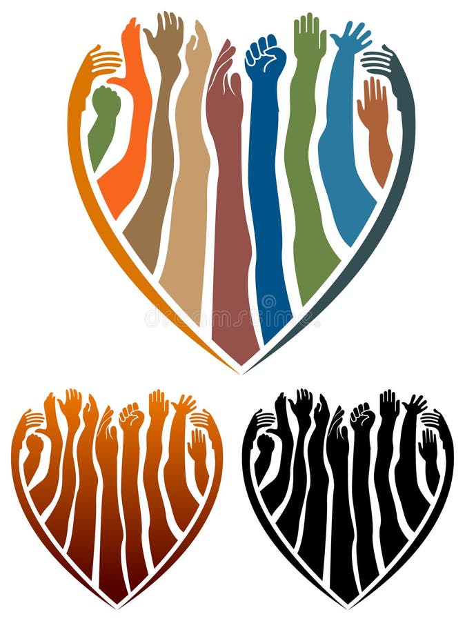 Helping hands stock vector. Illustration of doors, heart - 53157679