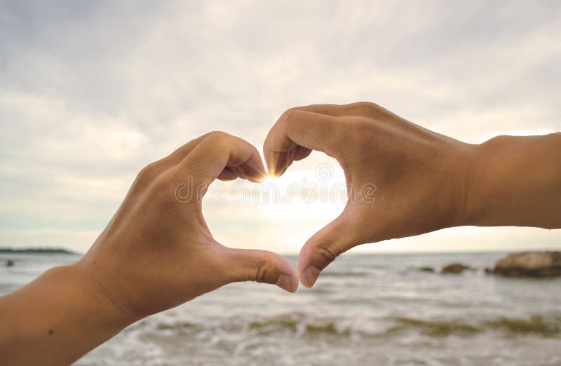 Hands heart sunshine stock photo. Image of sunrise, year - 37371672