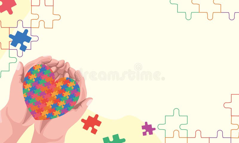 Hands with Heart Puzzle Frame Stock Vector - Illustration of tolerance ...
