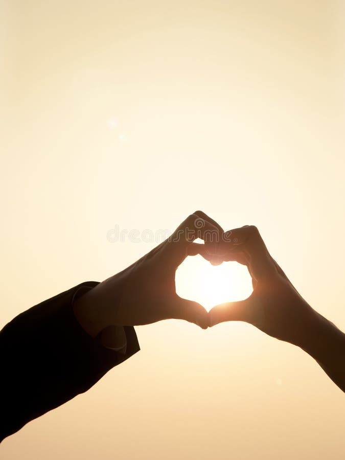 Hands in heart shape stock photo. Image of binding, beam - 18868526
