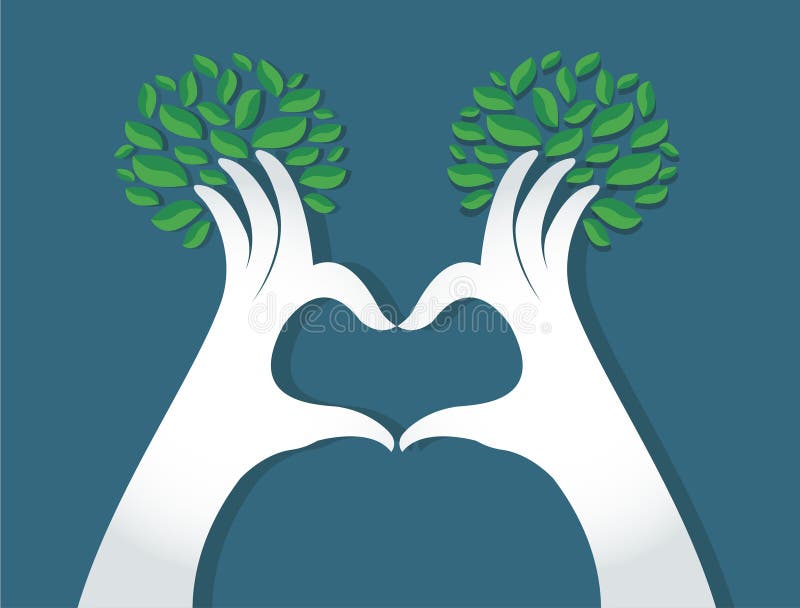 Hands Heart Shape with Leaves , Nature Lovers , World Environment Day ...