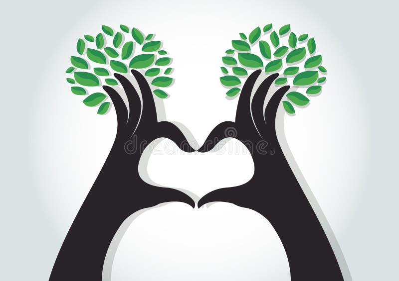 Hands Heart Shape with Leaves , Nature Lovers , World Environment Day ...
