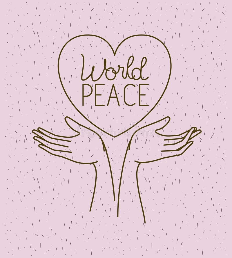 Hands with Heart World Peace Stock Vector - Illustration of humanity ...