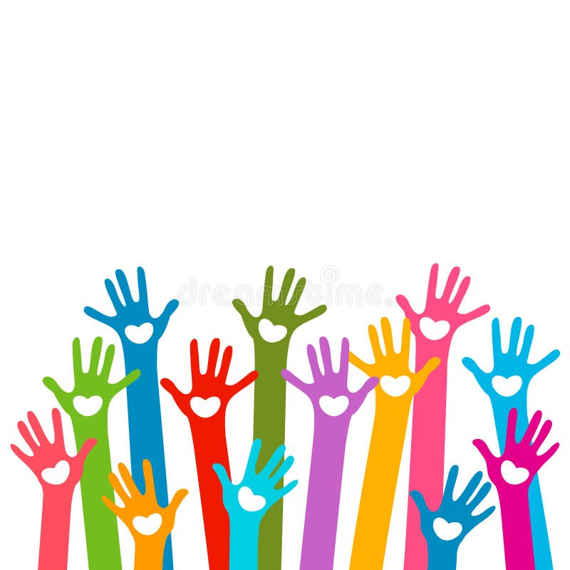 Hands With Hearts Stock Vector - Image: 47194171