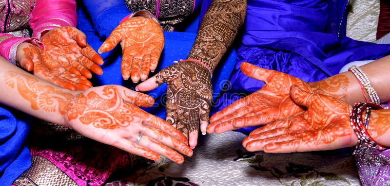 Hands with Heena Design stock photo. Image of fingers - 56484808