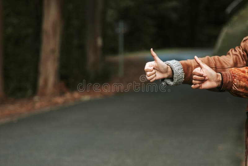 Hands hitchhike signal stock photo. Image of hitchhikers - 80470070