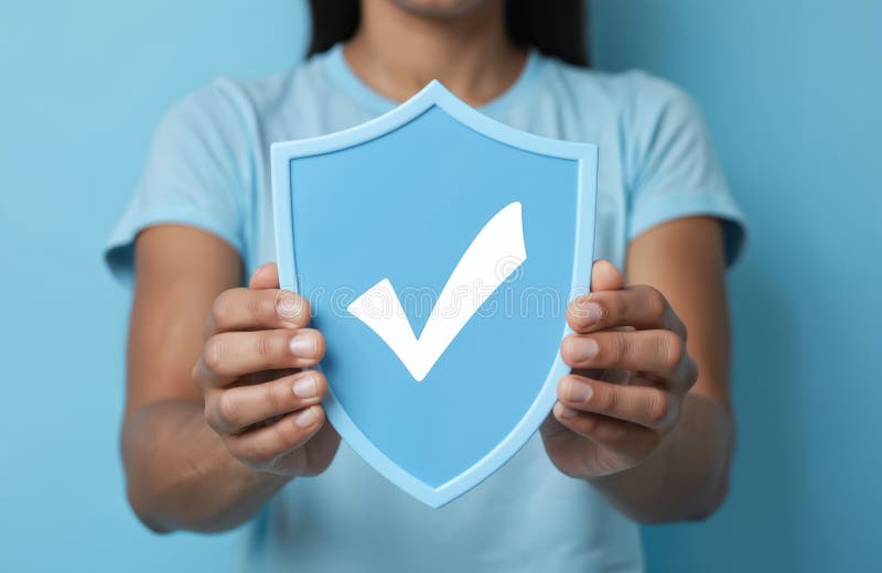 Red Shield Checkmark Clipboard Represent Security, Approval, Verification. Concept of Compliance ...