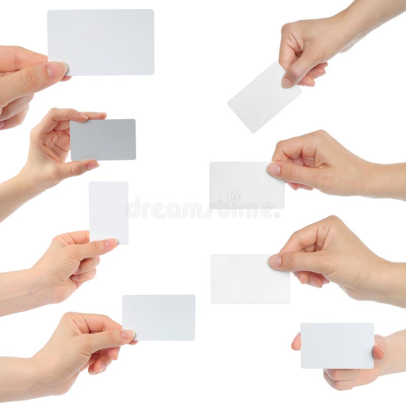 Business Man Hands Handling Cards with Push Pull Words Stock Image ...