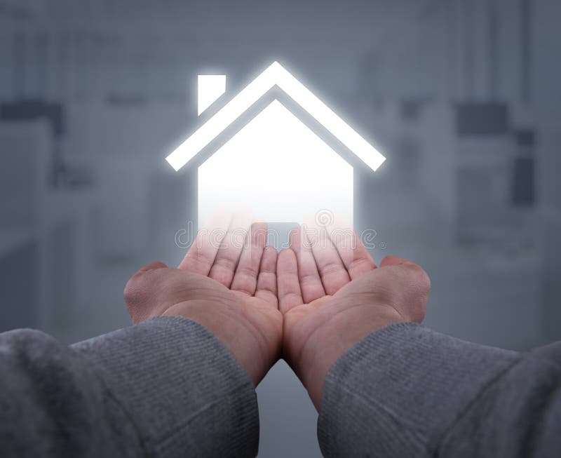 Hands hold home stock image. Image of insurance, heritage - 85774319
