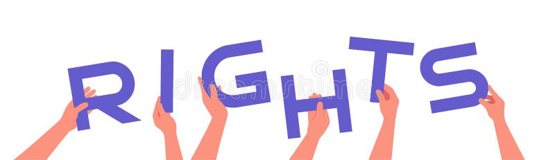 Hands Hold Words Rights Vector Illustration Stock Vector - Illustration ...