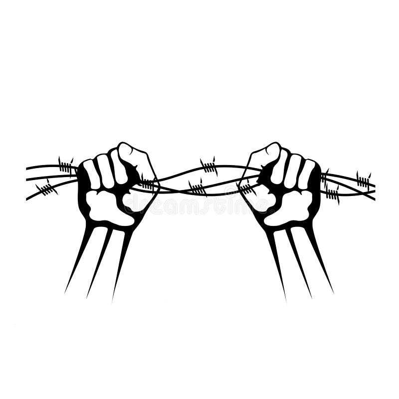 Fist Barbed Wire Stock Illustrations – 95 Fist Barbed Wire Stock ...