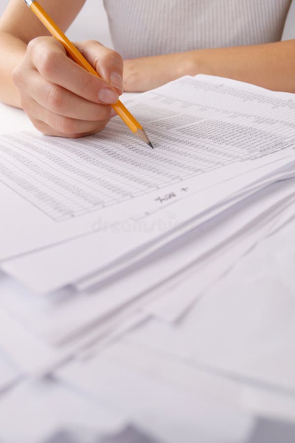 Hands Holding a Batch of Loose Paperwork Stock Photo - Image of tables ...