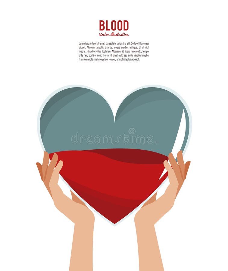 Blood heart health symbol stock illustration. Illustration of ...