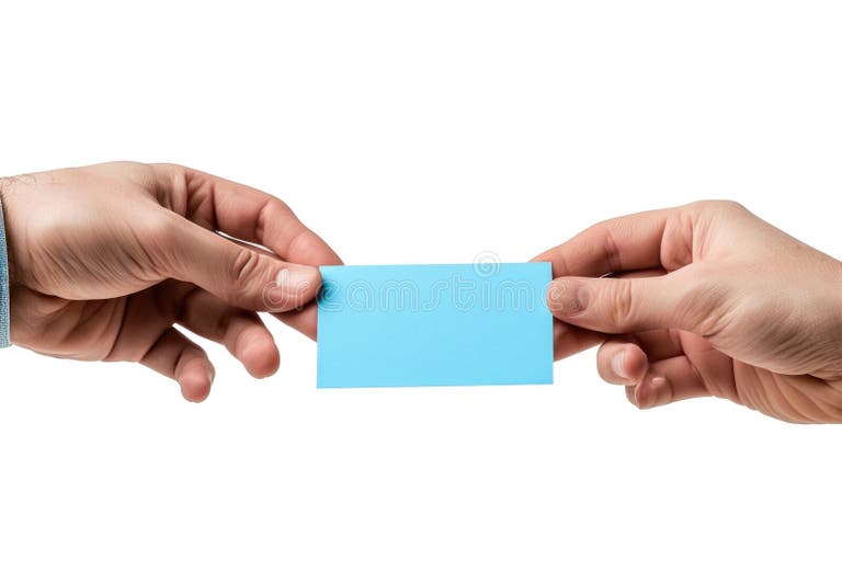 Hands Holding Blue Paper stock photo. Image of agreement - 382507384