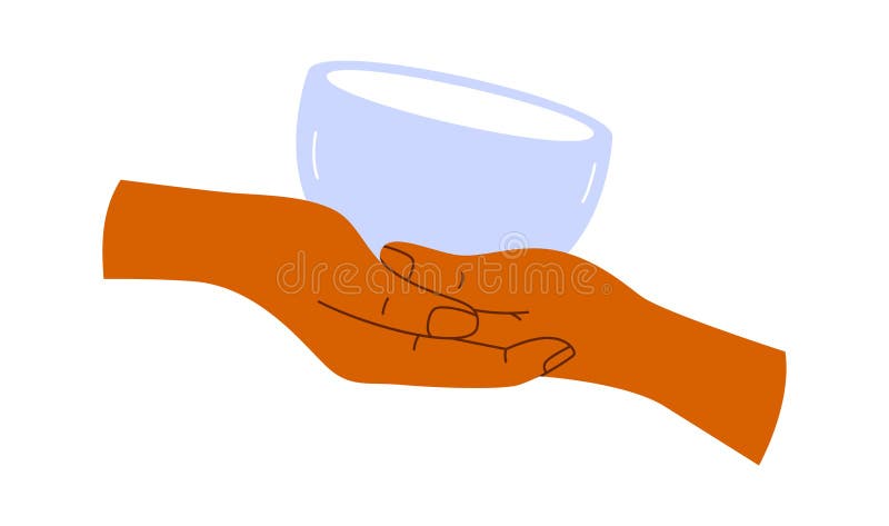 Hands Holding bowl stock vector. Illustration of isolated - 274069246