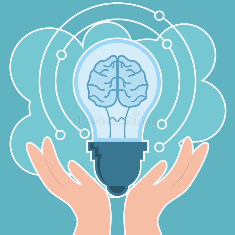 Cartoon Brain Light Bulb Stock Illustrations – 6,456 Cartoon Brain ...