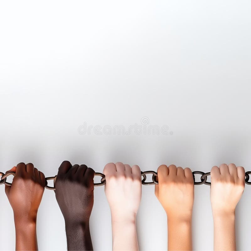Hands Holding Chain stock illustration. Illustration of teamwork ...