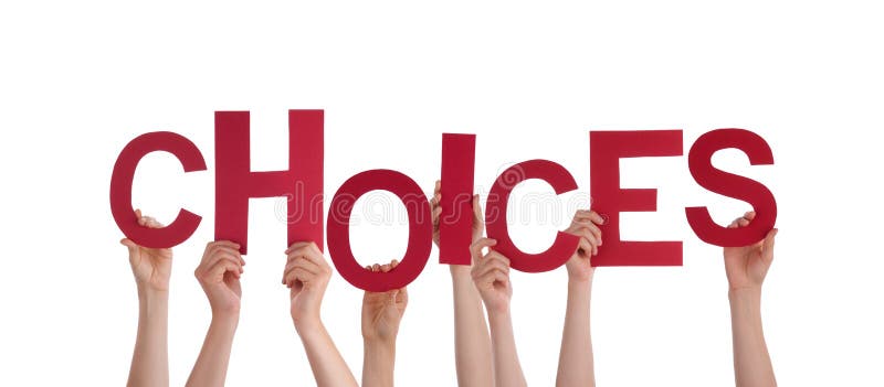 Hands Holding Choices stock image. Image of team, options - 42166841