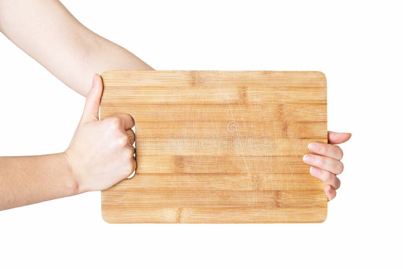 Hands Holding Chopping Board Stock Photo - Image of human, grocery ...