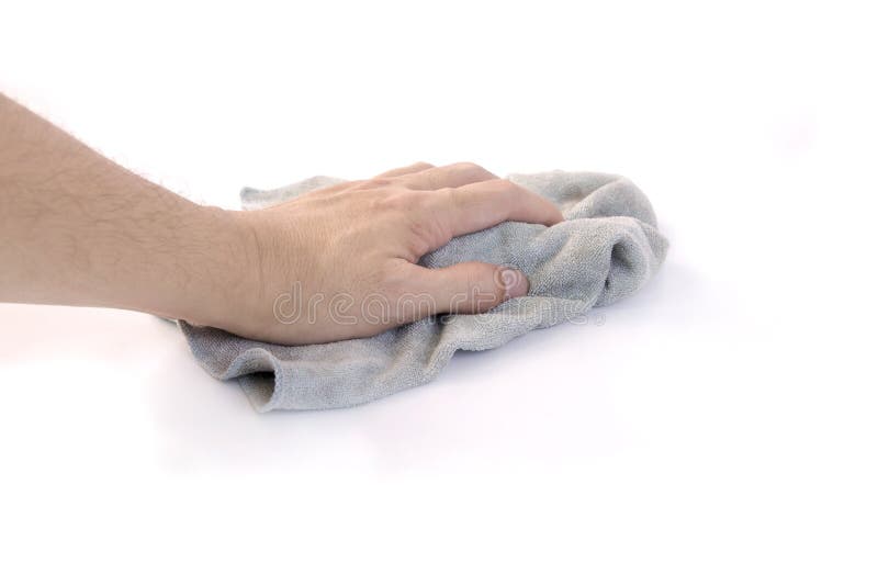 Hands Holding Cleaning Rag Microfiber Cloth on White Background 库存照片 ...