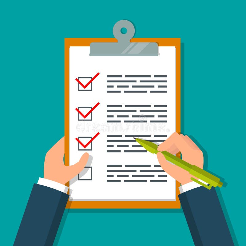 Holding Checklist Stock Illustrations – 4,557 Holding Checklist Stock ...