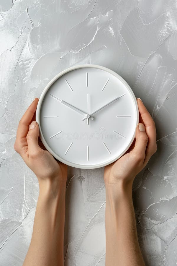 Hands Holding Clock. Ai Generated Stock Image - Image of accuracy ...