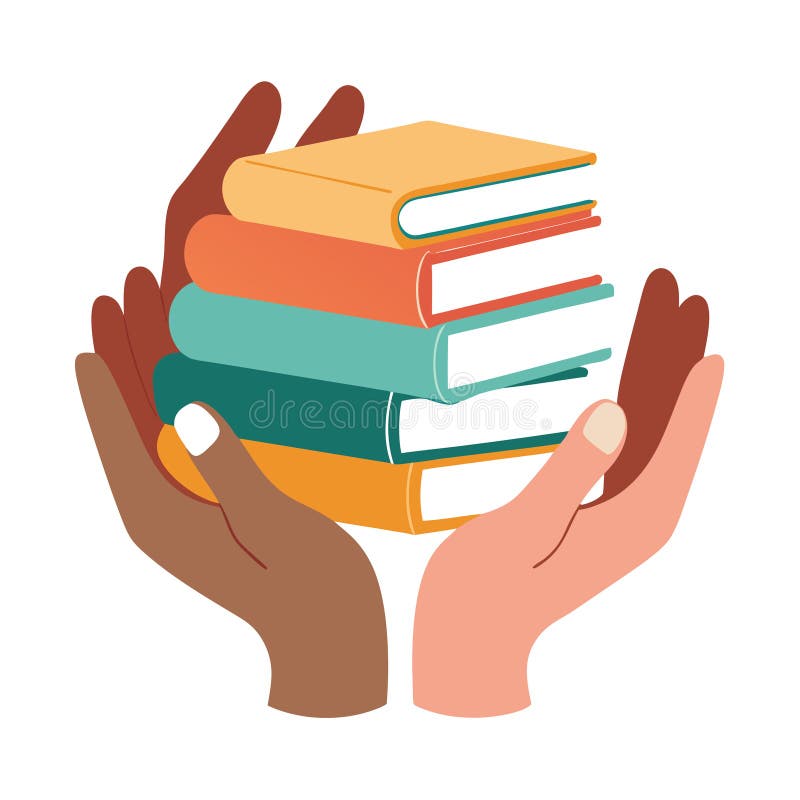 Hands Holding Colorful Books - Education, Learning, Teaching Diversity ...