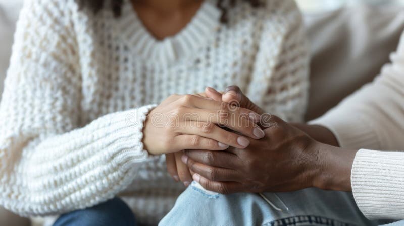Hands Holding for Comfort and Support.AI Generated Image Stock Photo ...