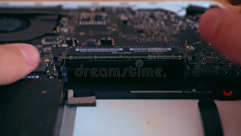 Hands Holding Computer RAM Memory Plate. Computer Diagnostics Concept ...