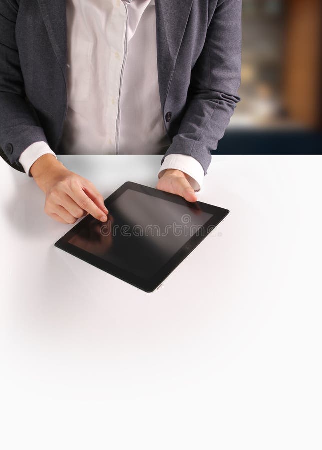 Hands Holding Contemporary Digital Tablet Stock Photo - Image of ...