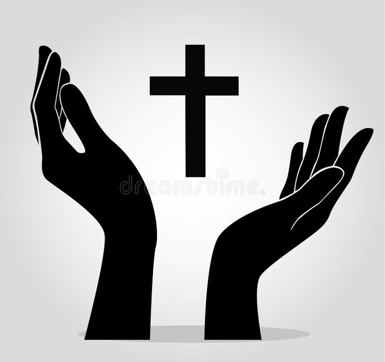 Hands Holding Cross Stock Illustrations – 1,382 Hands Holding Cross ...