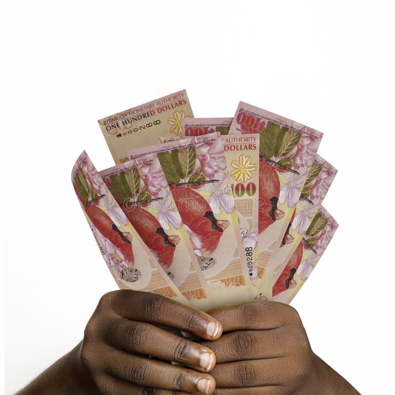 Hands Holding 3D Rendered Bermuda Dollar Notes Stock Photo - Image of ...