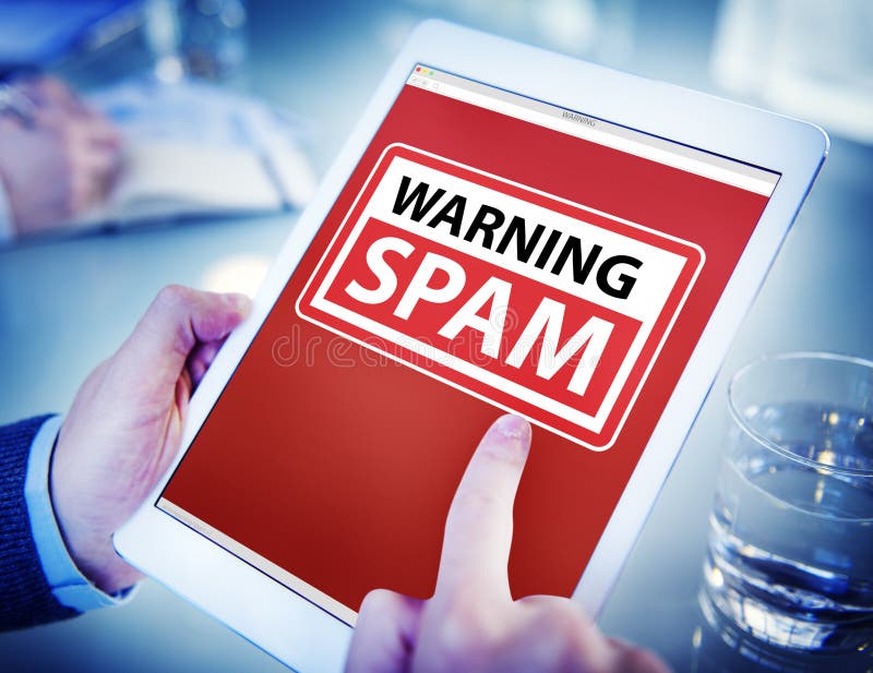 Hands Holding Digital Tablet Spam Stock Image - Image of hands, finger ...