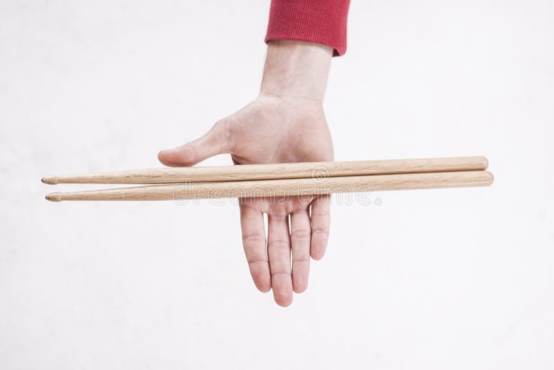 Male Hands Holding Drum Sticks Stock Photo - Image of holding ...