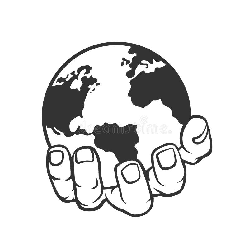 Hands Holding Earth Globe. Nature, Ecology Concept Vector Stock Vector ...