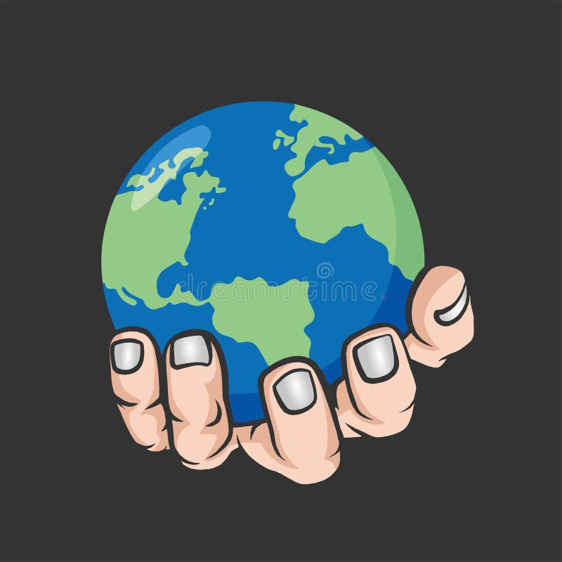 Hands Holding Earth Globe. Nature, Ecology Concept Vector Stock Vector ...