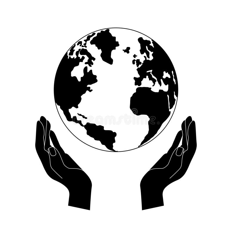 Hands Holding Earth Globe Poster, Banner. Save the Planet, Protect the ...