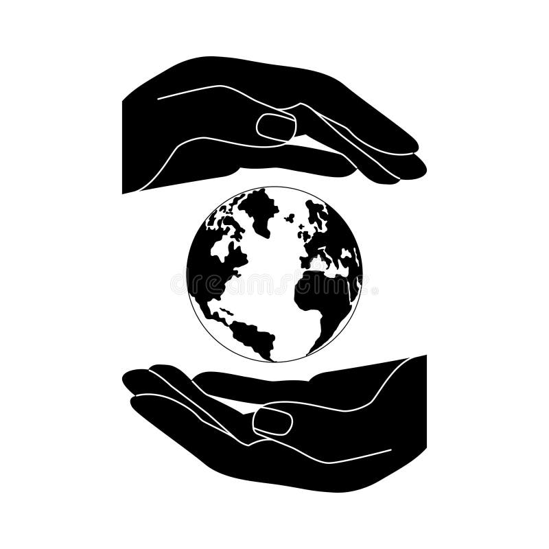 Hands Holding Earth Globe Poster, Banner. Save the Planet, Protect the ...