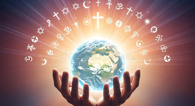 Global Religious Symbol Earth World Stock Illustrations – 557 Global ...
