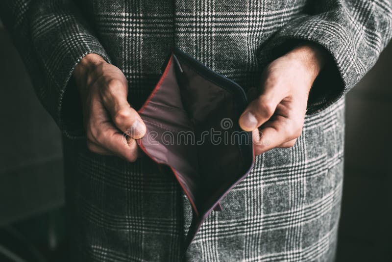 Hands Holding an Empty Wallet without Money Stock Photo - Image of ...