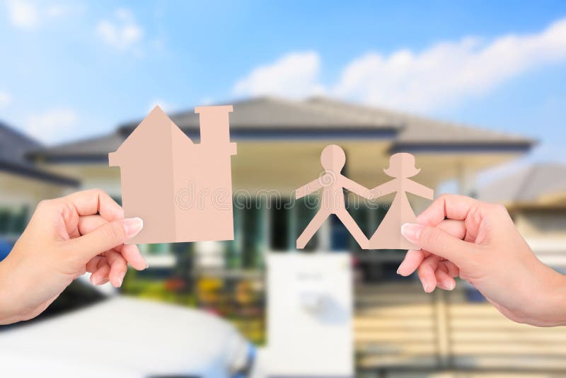 Hands Holding Family Papers on Home Background. Stock Image - Image of ...